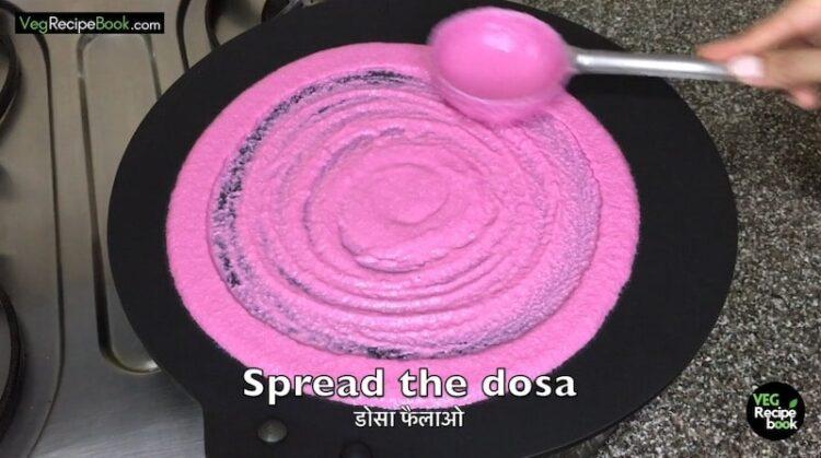 Beetroot Dosa Recipe | Pink Dosa Recipe - The Garus Kitchen