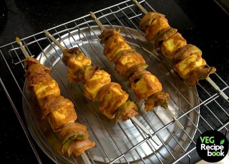 Paneer Tikka Recipe in Oven & on Tawa, StoveTop - TGK