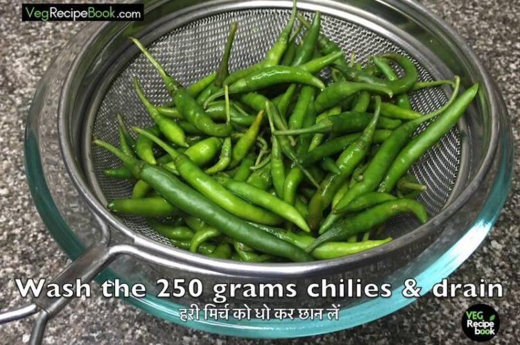 Green Chilli Pickle Recipe | Instant Chilli Pickle - The Garus Kitchen