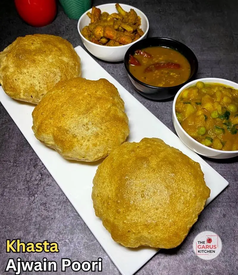 Ajwain Poori Recipe | Khasta Ajwain Puri Recipe - The Garus Kitchen